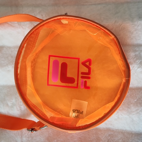 Fila | Bags | Fila Neon Orange Transparent Round Crossbody Bag | Poshmark